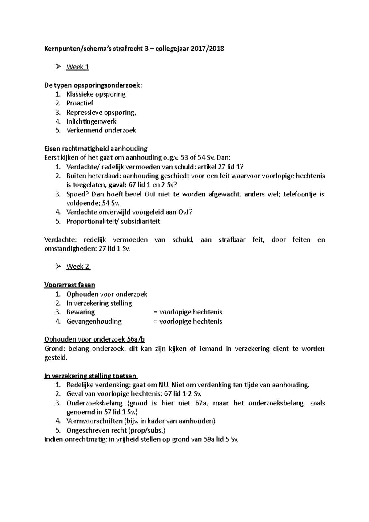 Schematisch overzicht - Kernpunten/schema’s strafrecht 3 – collegejaar ...