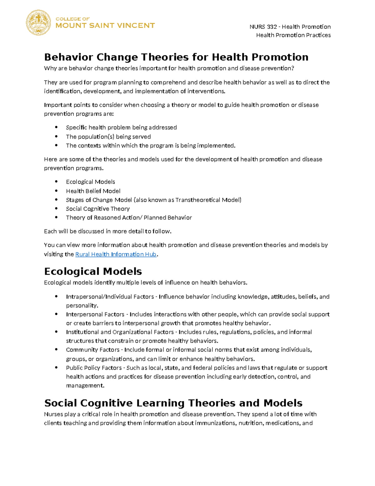 Health Promotion Practices Accessible Version - Health Promotion ...