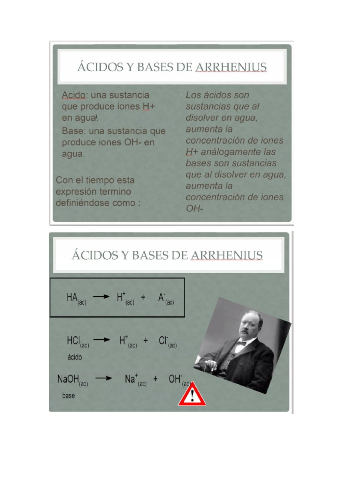 Quimica Acidos Y Bases ácidos Y Bases De Arrhenius Acido Una