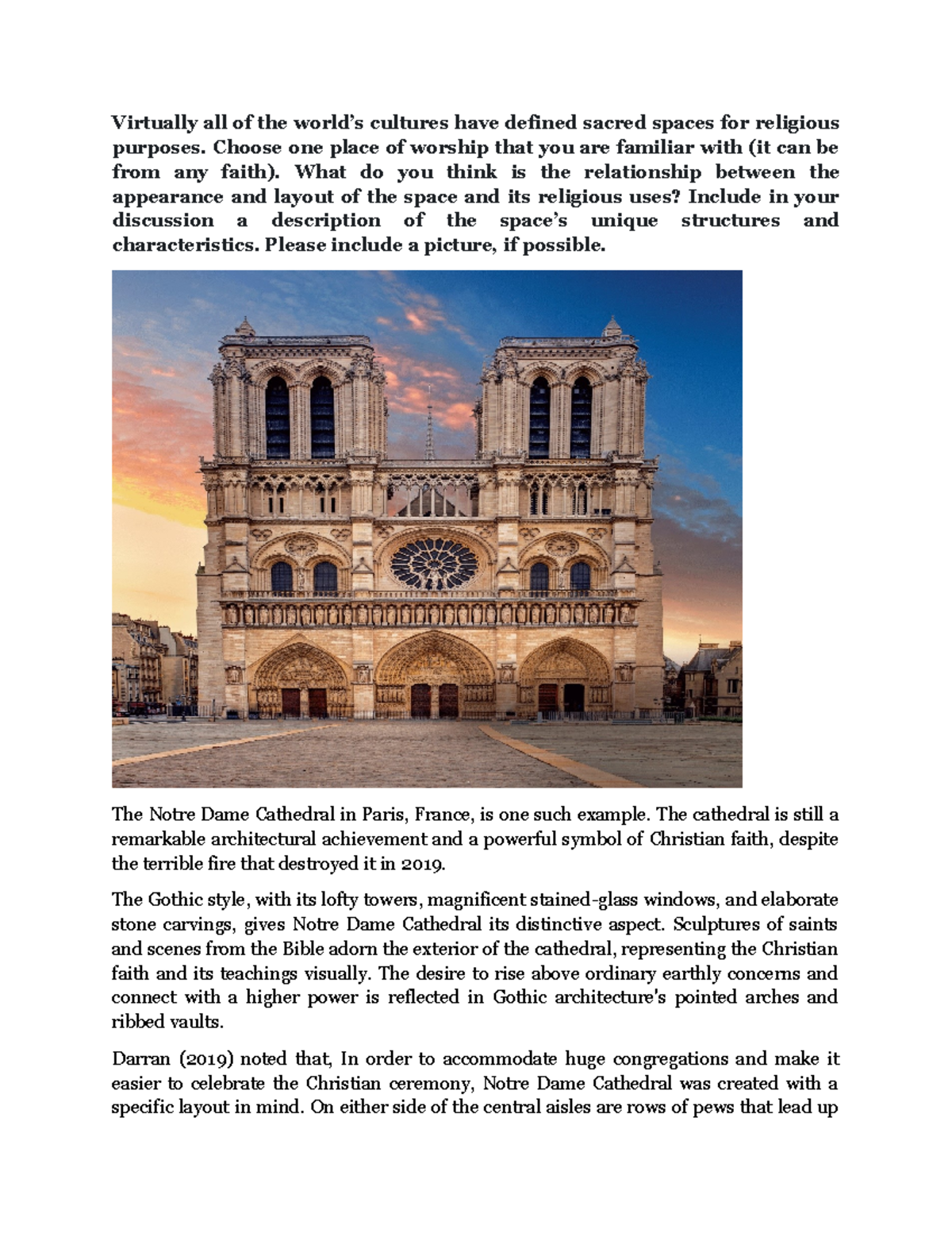 AHIST 1401 - UNIT 3 Discussion - Virtually all of the world’s cultures ...