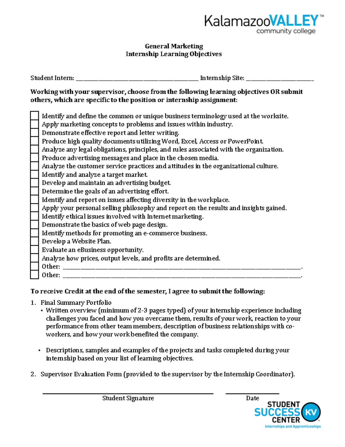 General Marketing Intern - General Marketing Internship Learning ...