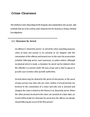 The Crime Scene Summary - 2 Crime Scene Summary It is essential to ...