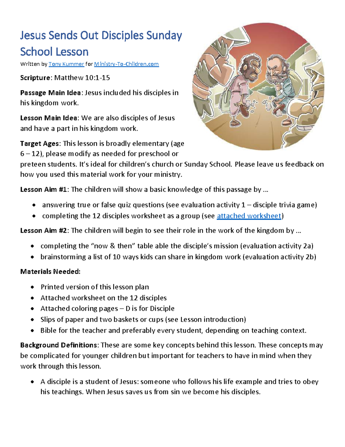 Jesus Sends Out Disciples Matthew 10 complete - Jesus Sends Out ...