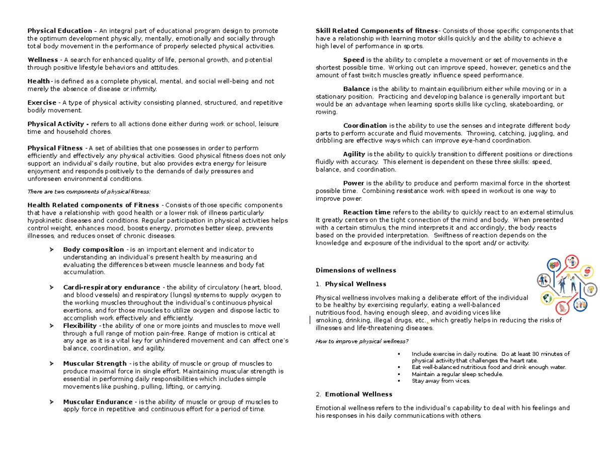 Pathfit - womp ^^ - Physical Education – An integral part of ...