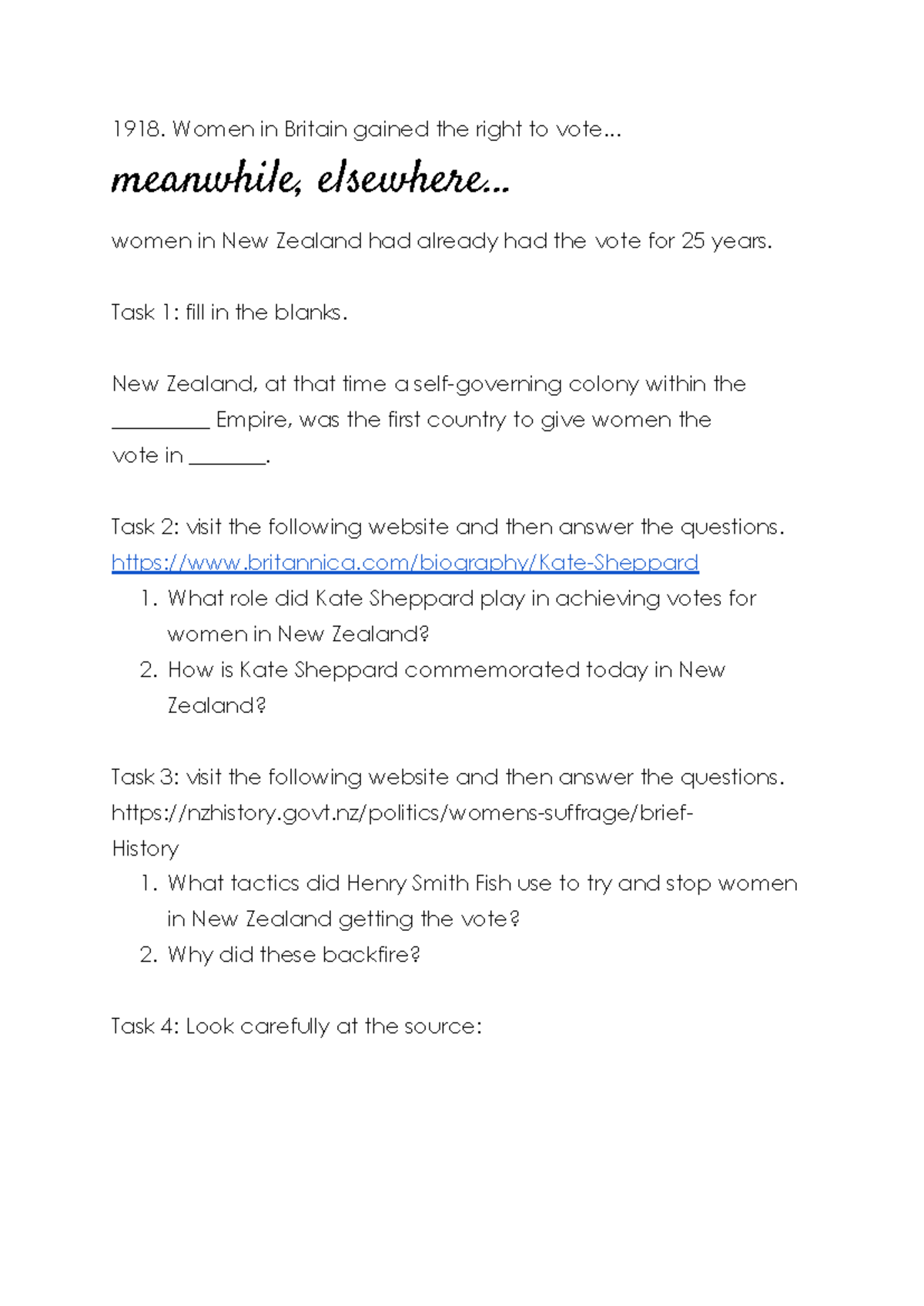 Wisdom Anyiam - Womens suffrage meanwhile elsewhere - 1918. Women in ...