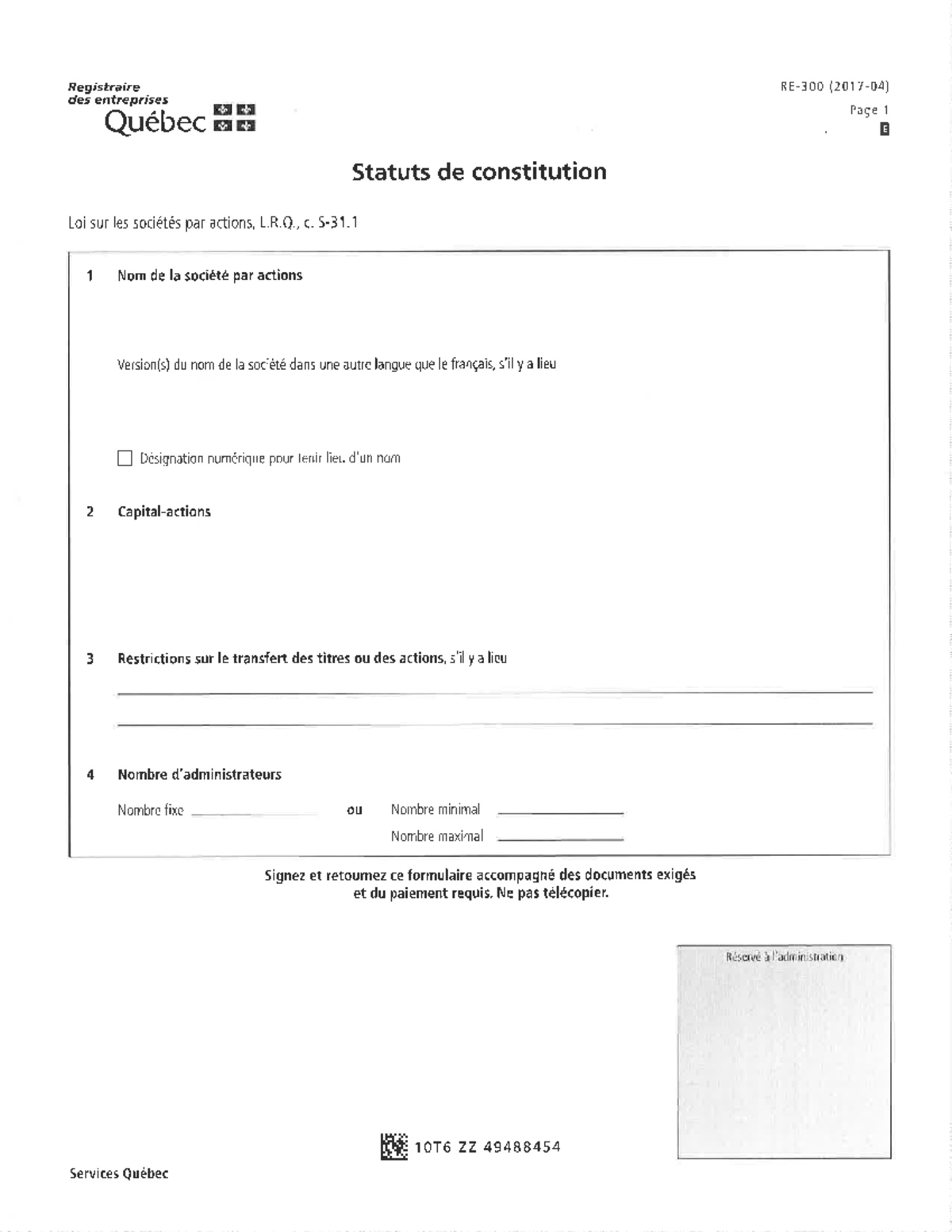 Cours 3 & 4 - Québec - Statuts de constitution - DRT215 - StuDocu