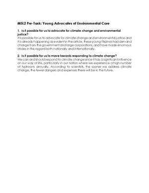 NSTP M5L3 -Pre Task - NSTP M5L3 -Pre Task - M5L3 :Pre Task Among 3 videos I watched from the ...