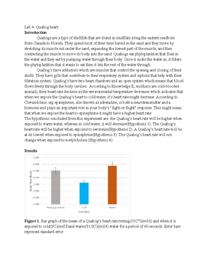 Osmoregulation lab report - Bio 201 Lab 6 Animal Physiology ...