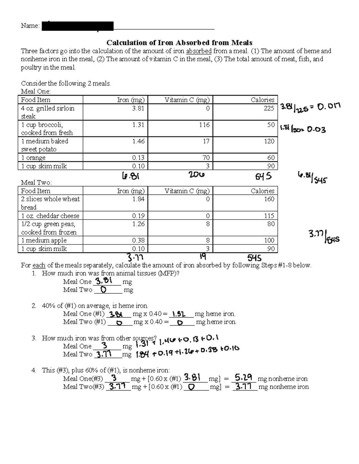 Iron+Absorption+Wksht - ####### Name ...