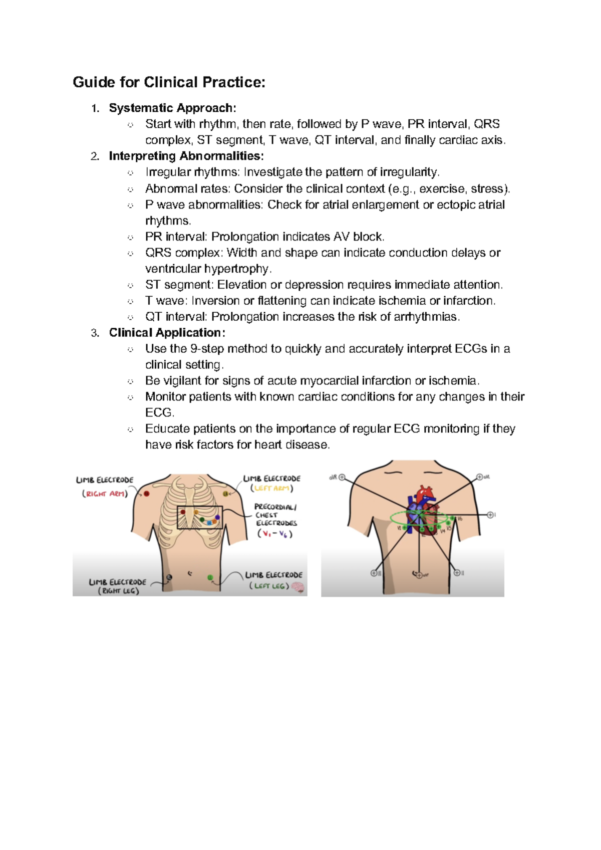 ECG summary - Guide for Clinical Practice: 1. Systematic Approach ...
