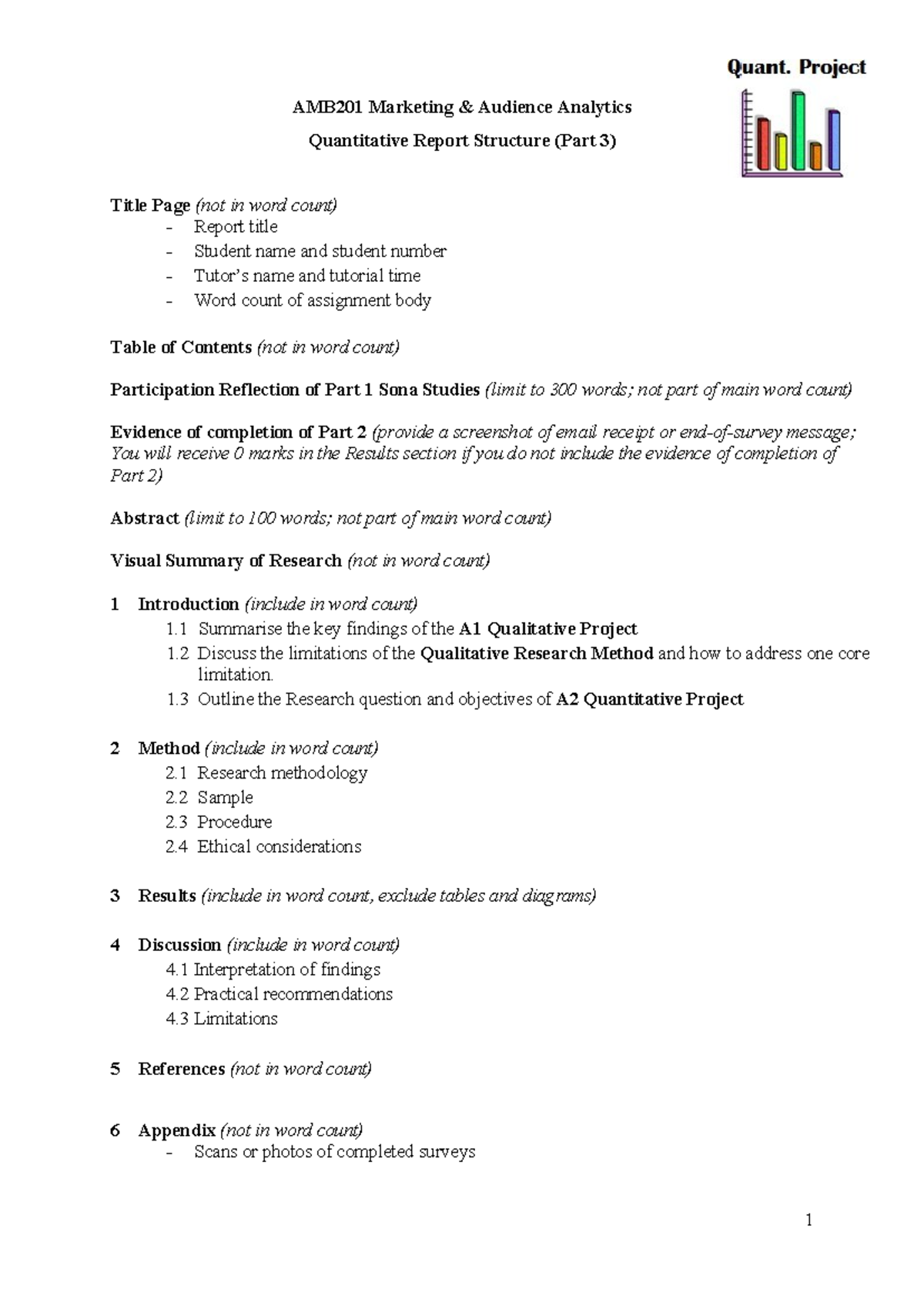 write-up guide part 2 - 1 AMB201 Marketing & Audience Analytics ...