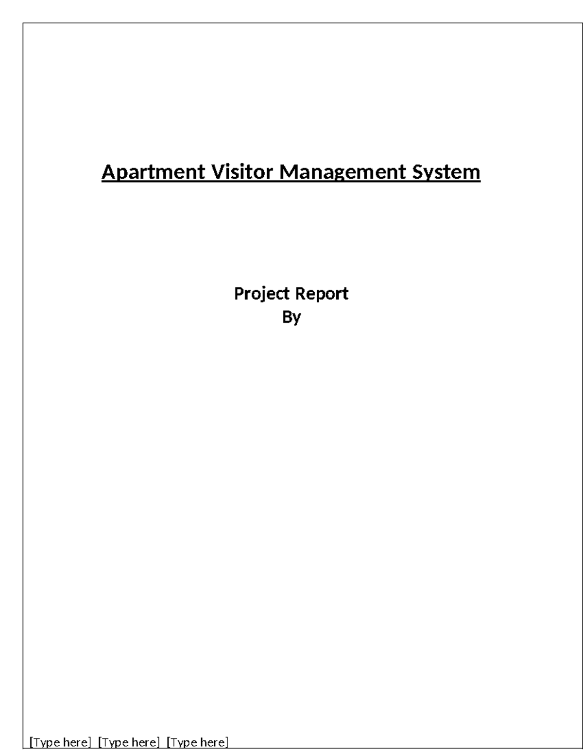 Avms report project work apartment management system - Apartment ...