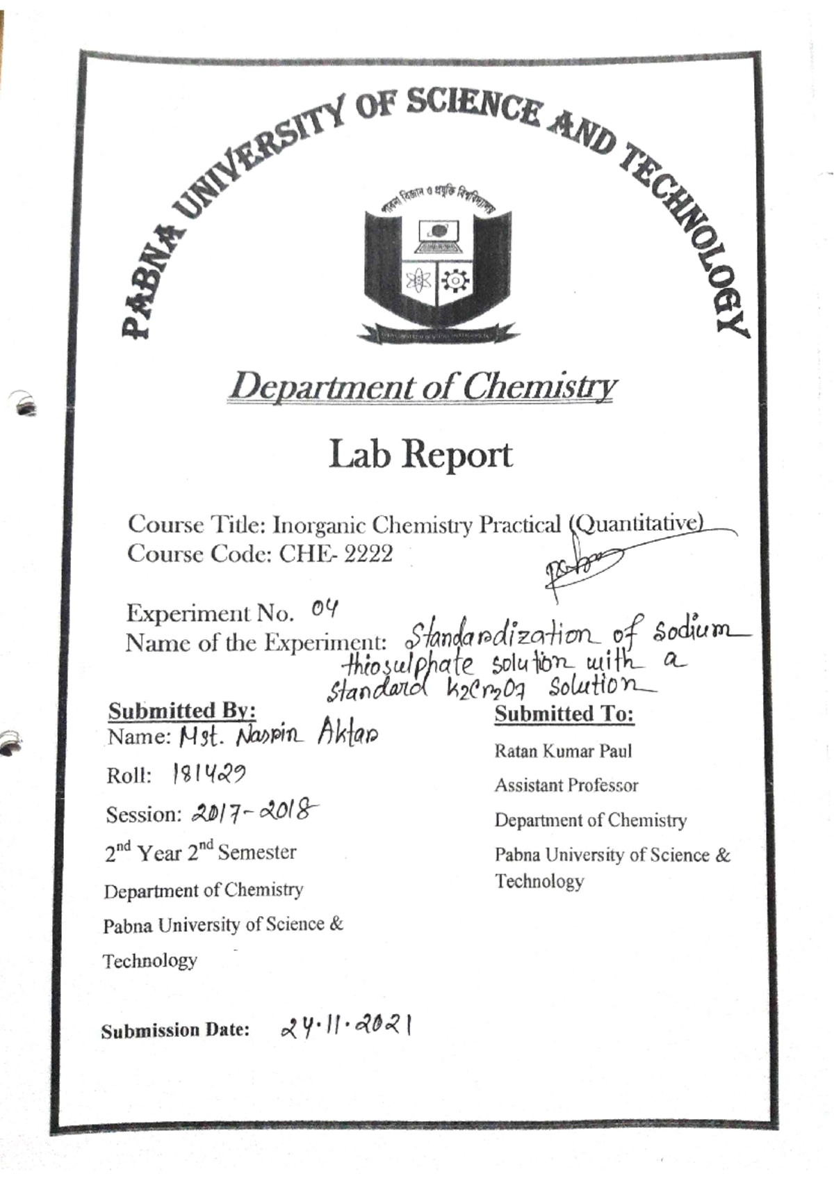 Lab report 4 8 - Surveying lab - Studocu