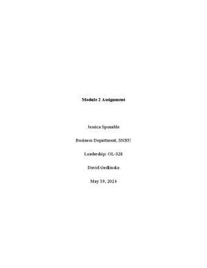 Module One Journal - Module One Journal Jessica Sponable Business ...