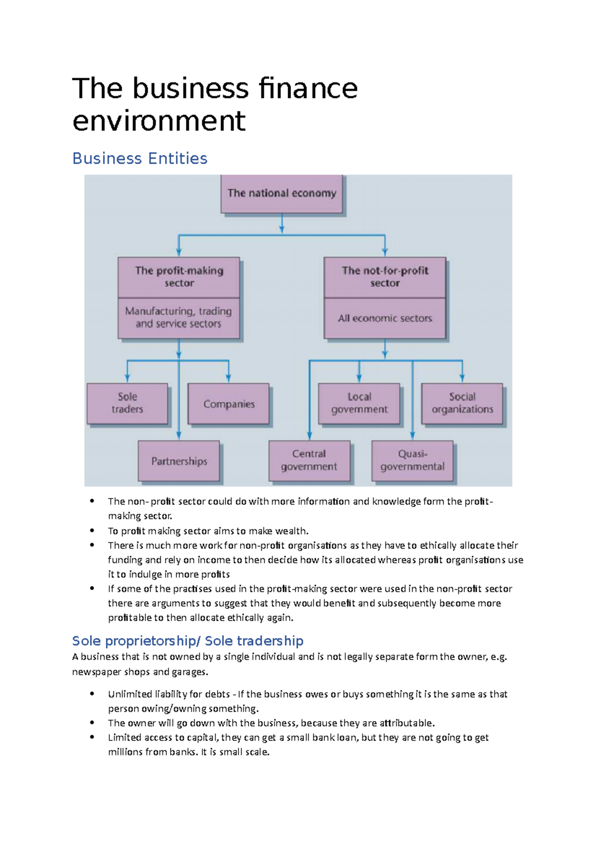 Topic 3 - The business finance environment - The business finance ...