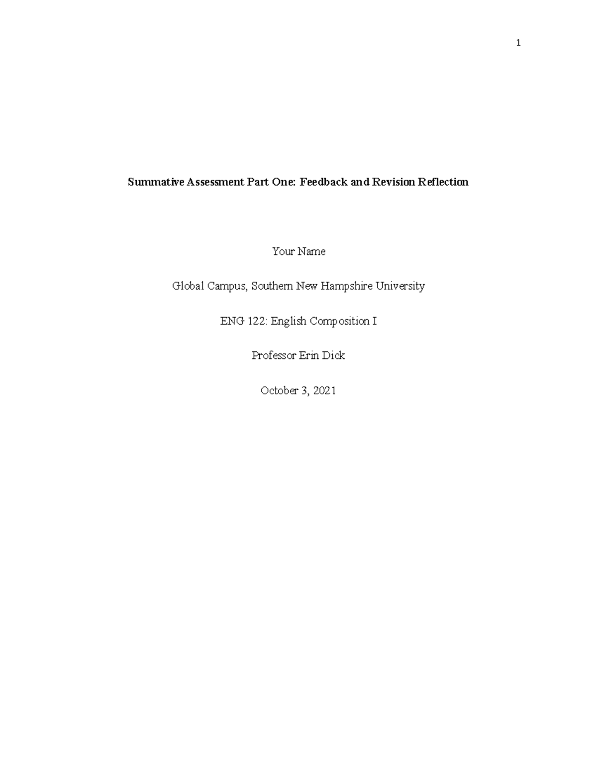 5-3 Summative Assessment Part One Feedback and Revision Reflection ...