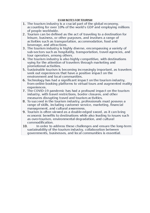 EXAM Notes FOR Business - EXAM NOTES FOR BUSINESS Introduction to ...