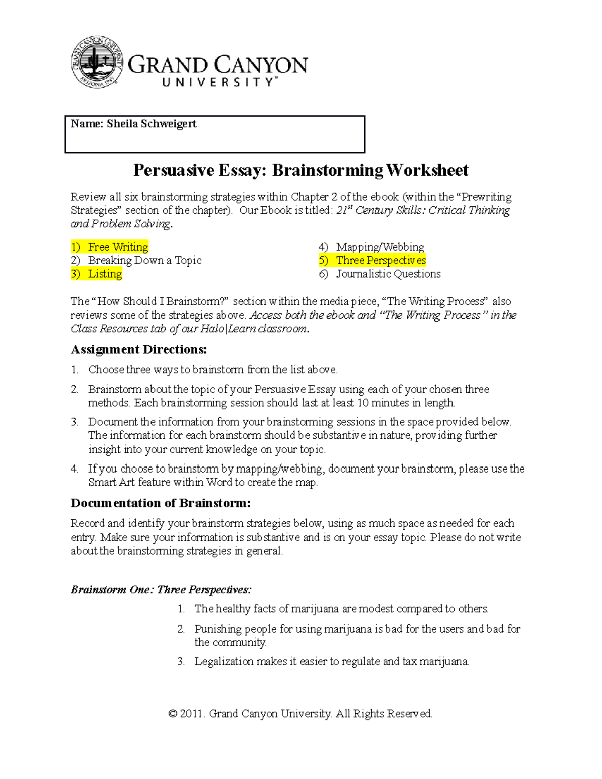 PHI105 T2 Brainstorming Worksheet 4 13 2023finished - Name: Sheila ...