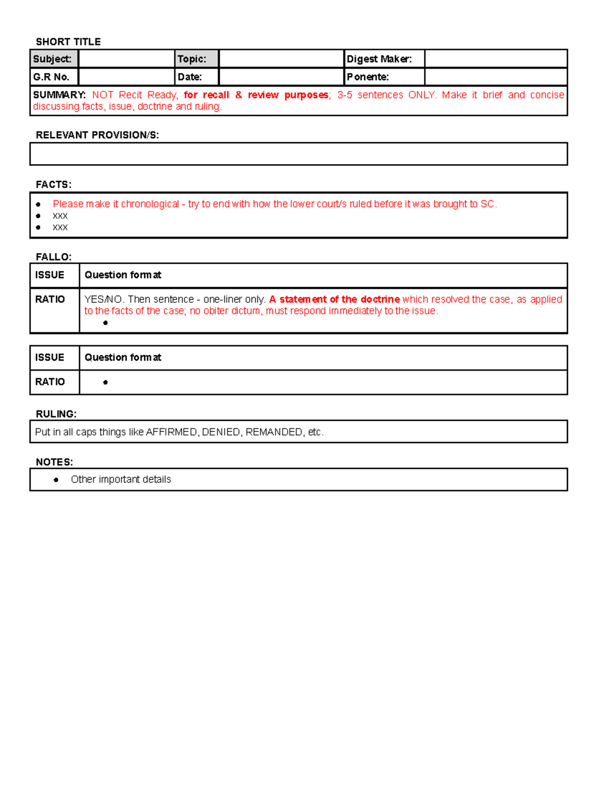 BGC Day 1 L2S1 Digest Template - SHORT TITLE Subject: Topic: Digest ...