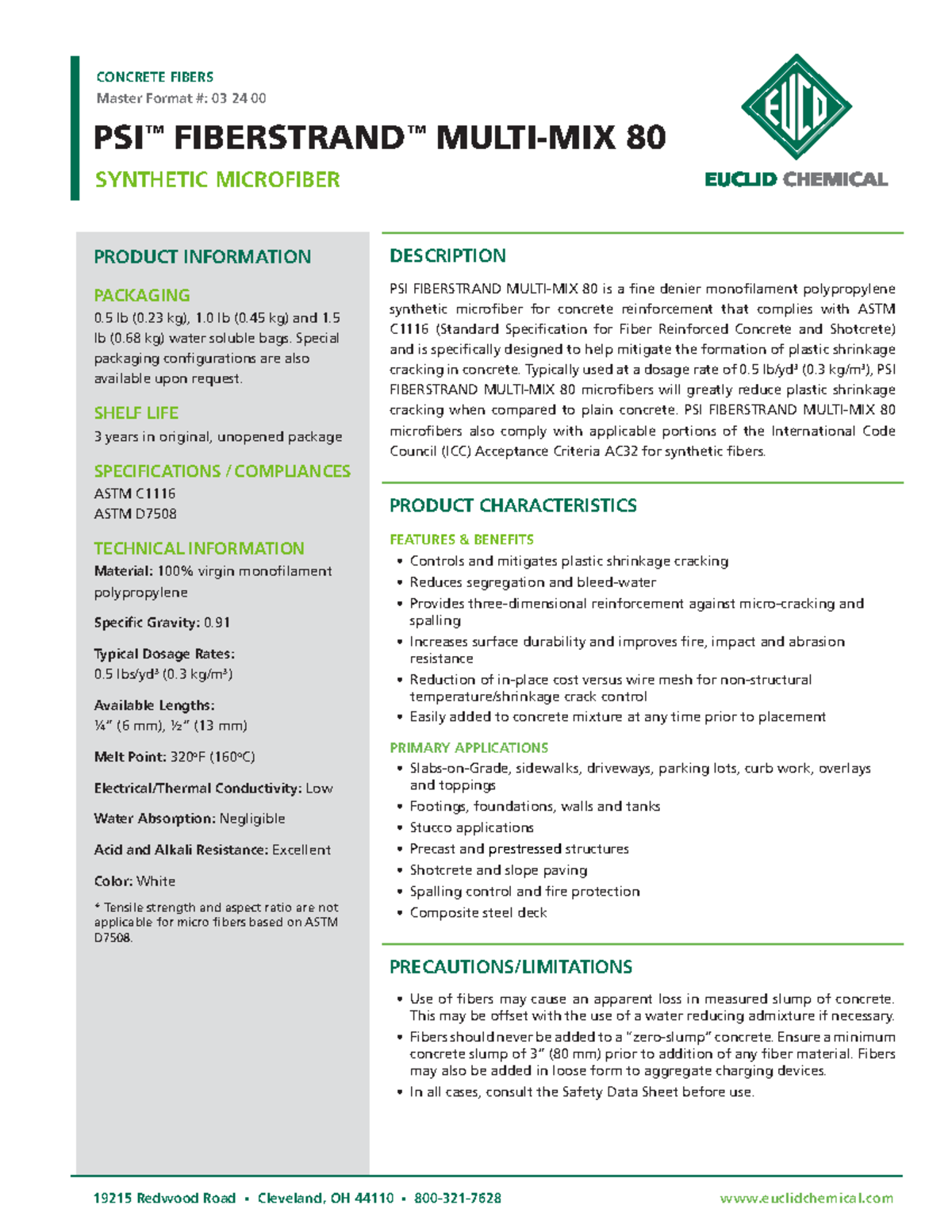PSI Fiberstrand Multi Mix80 - DESCRIPTION PSI FIBERSTRAND MULTI-MIX 8 0 ...