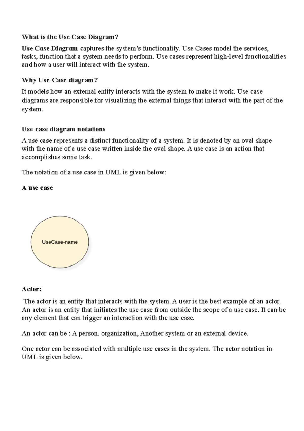 What is the Use Case Diagram - Use Cases model the services, tasks ...