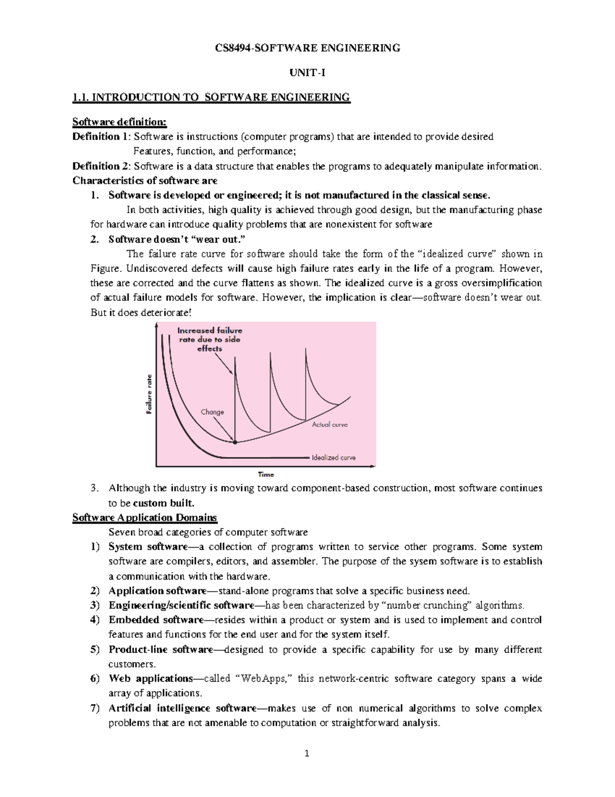 CS8454SE - Software Engineering notes - CS8494-SOFTWARE ENGINEERING ...