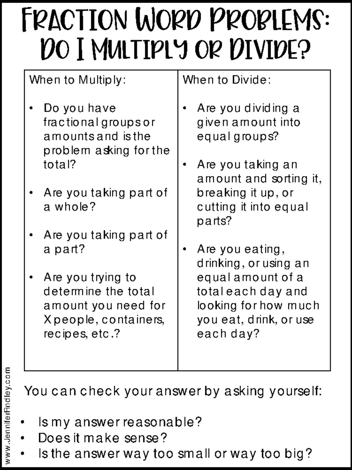 Multiplying and Dividing Fractions word Problem sort - Fraction Word ...