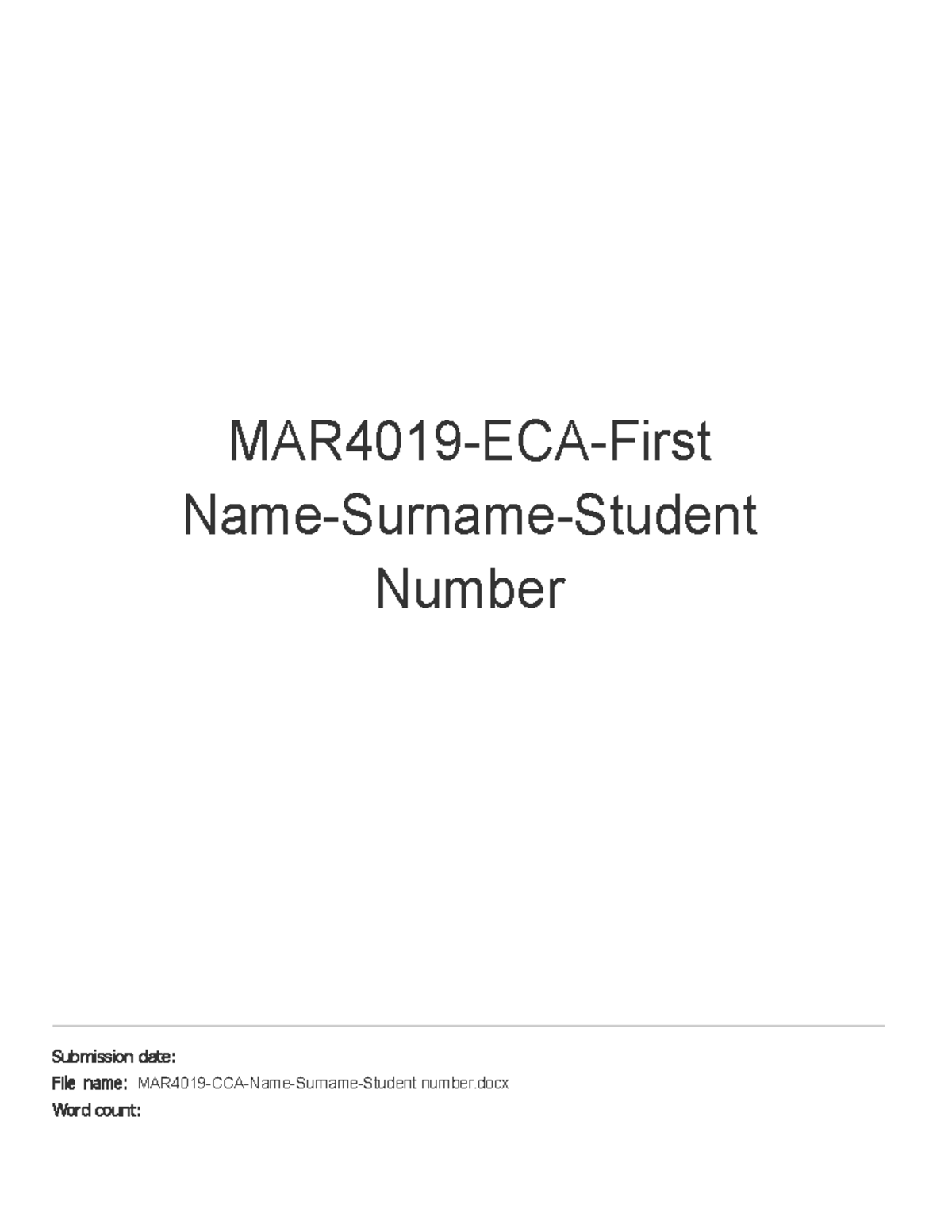 ECA Individual Report - Good sample (1) - MAR4019-ECA-First Name ...