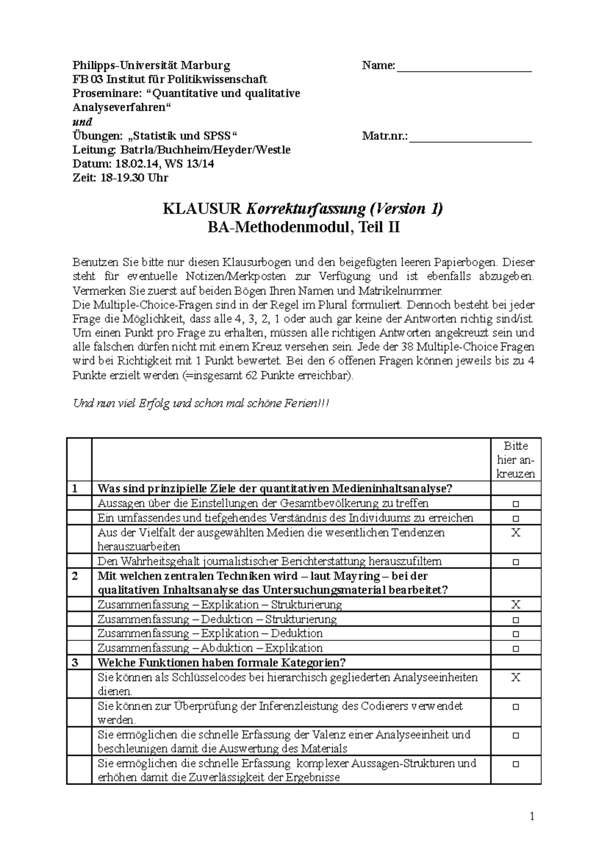 03 Klausur Version 01 Korrektur WS13 14 - Philipps-Universität Marburg ...