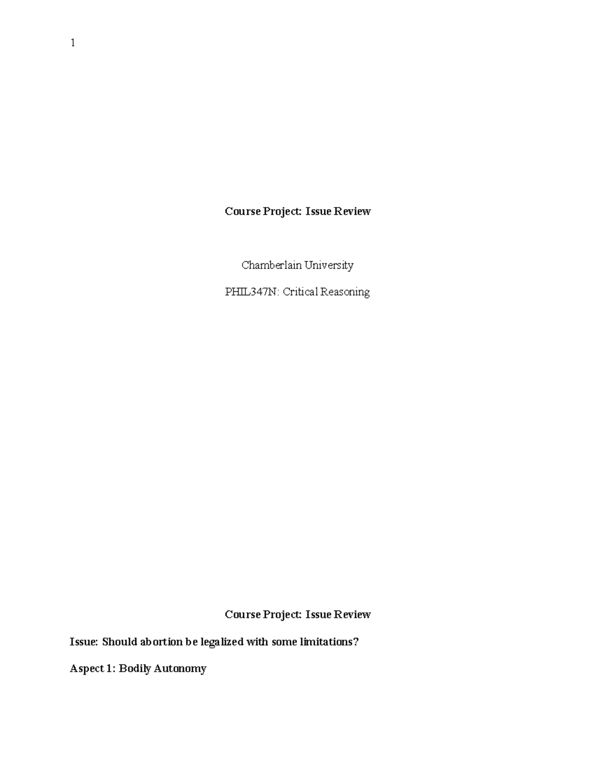 Course Project - Issue Review - Course Project: Issue Review ...