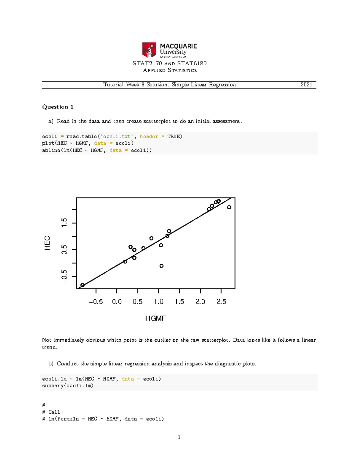 STAT270-Tutorial-Week8-Solution for student - STAT2170 and STAT Applied Statistics Tutorial Week ...