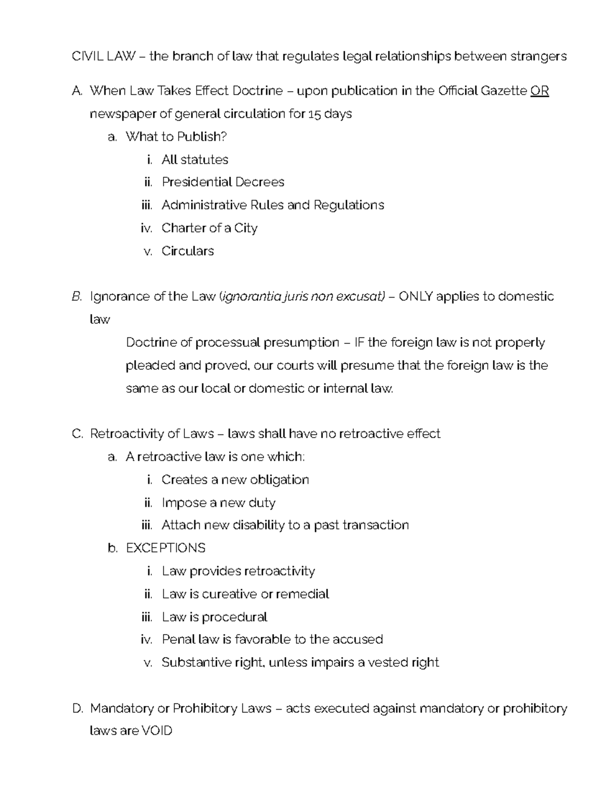 Introto LAW - intro to law - CIVIL LAW – the branch of law that ...
