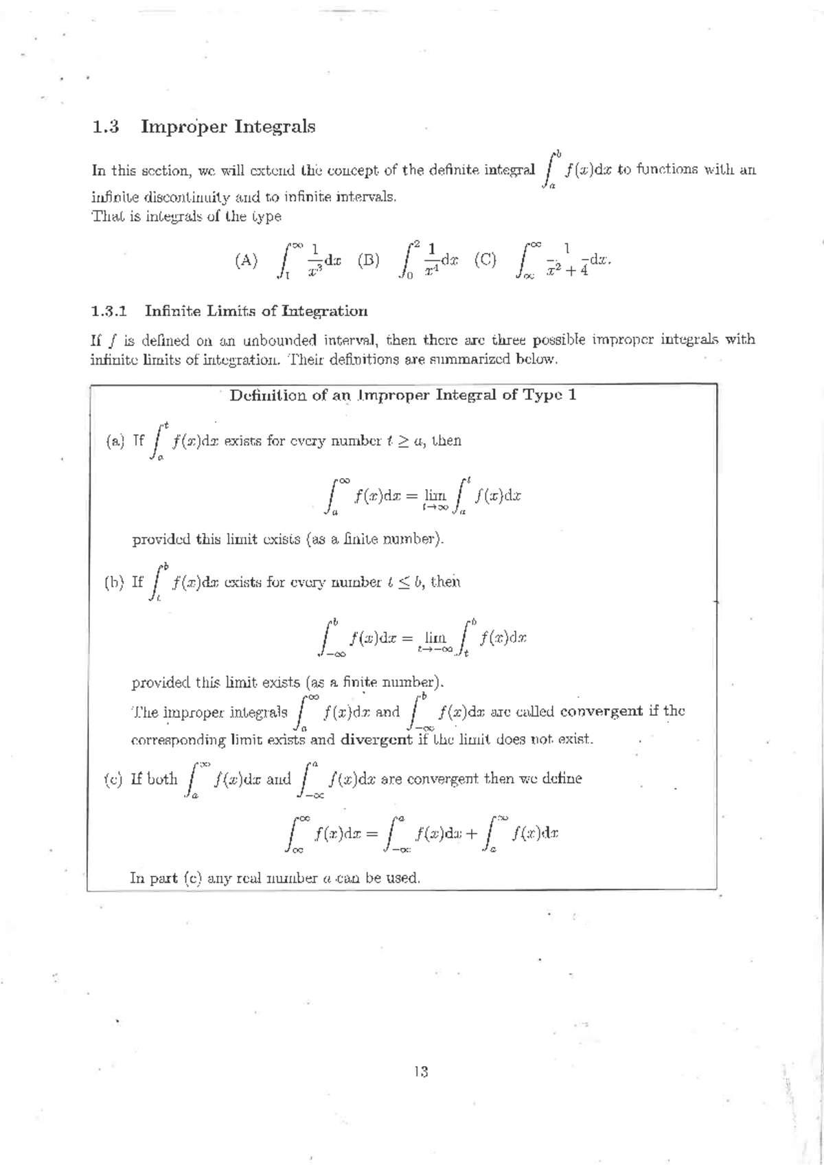 Calculus II- Notes week 4 -5 - Electronics and Computer engineering ...