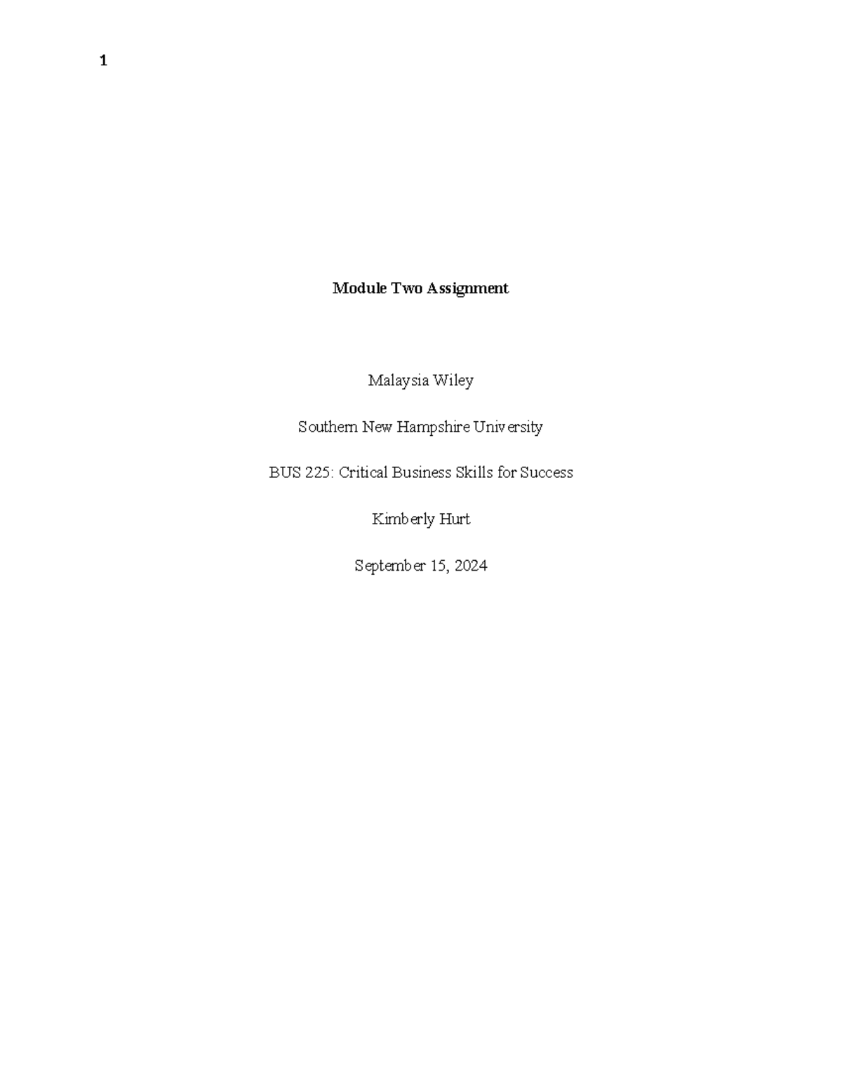 BUS225 Module Two Assignment - Module Two Assignment Malaysia Wiley ...