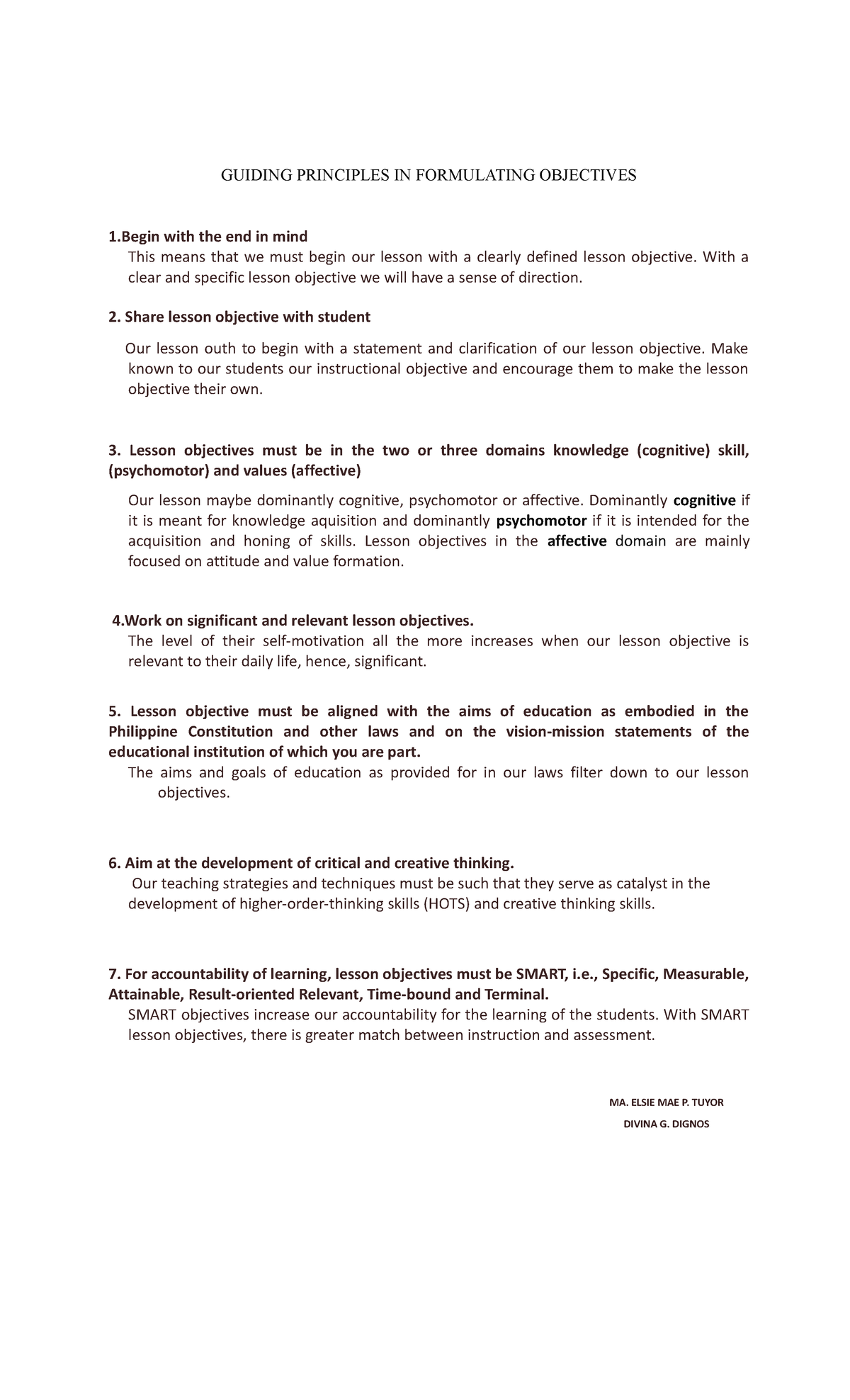 13. Guiding Principles Handouts (50) - GUIDING PRINCIPLES IN ...