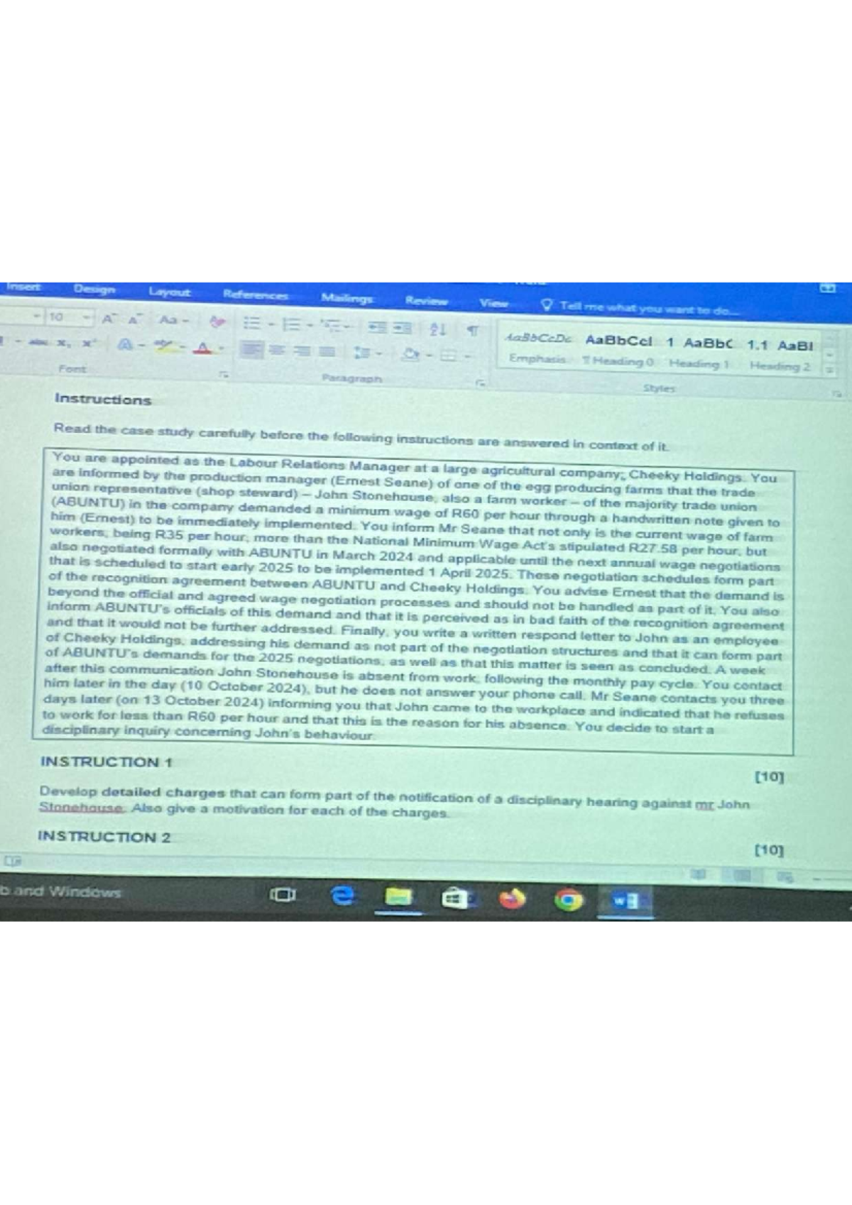 LARM PRACTICAL QUESTIONS - a Insert Design Layout References Mailings ...