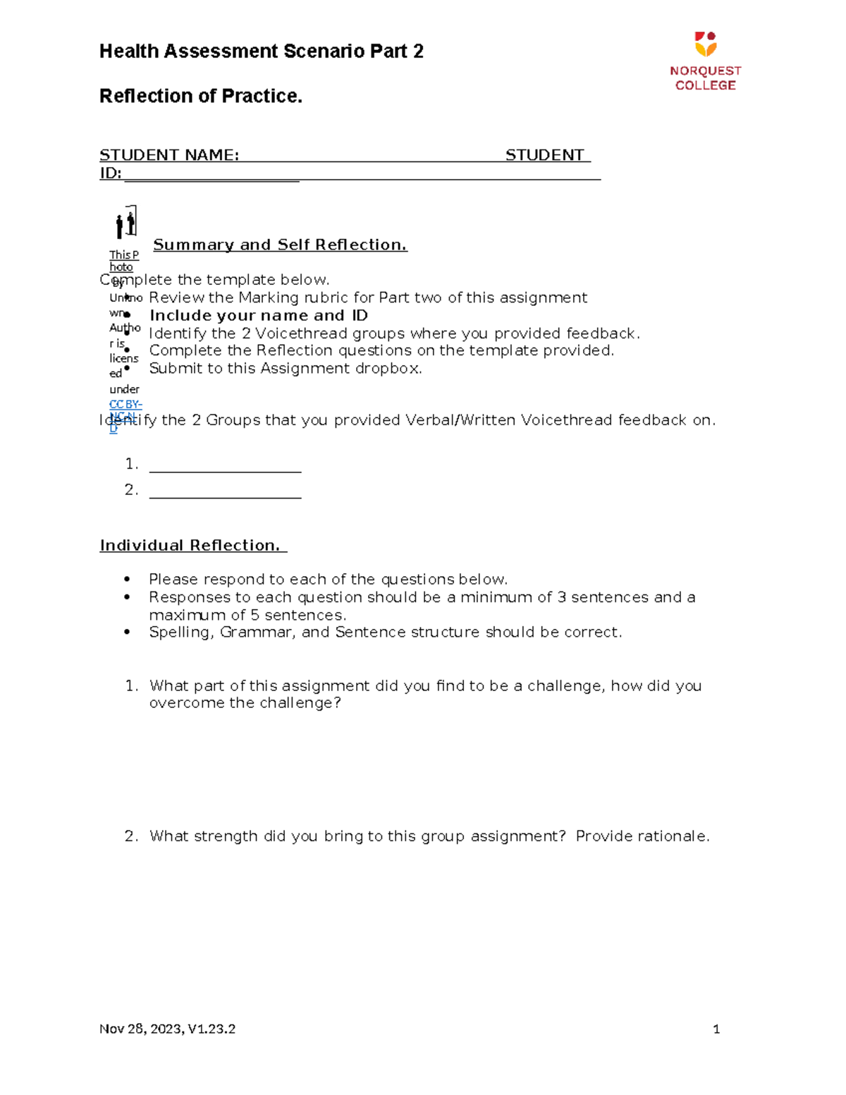 Health Assessment Scenario Reflection Template V1.23.2 - Health ...