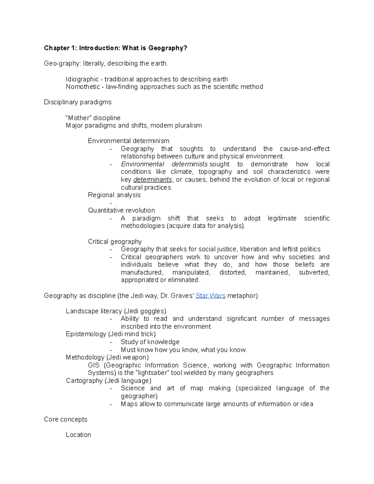 Section 1 revision notes (Chapter 1-4) - Chapter 1: Introduction: What ...