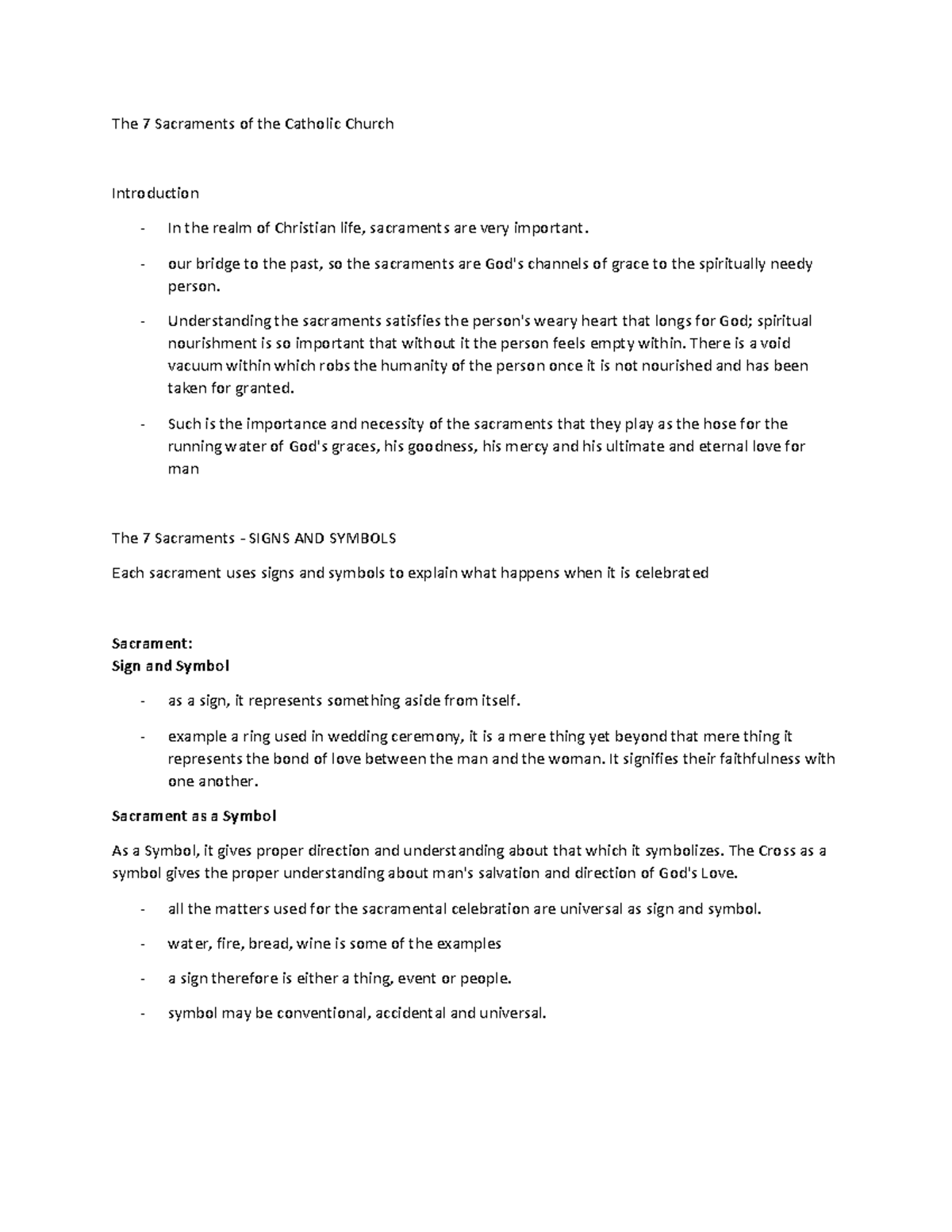 The 7 Sacraments of the Catholic Church - our bridge to the past, so ...