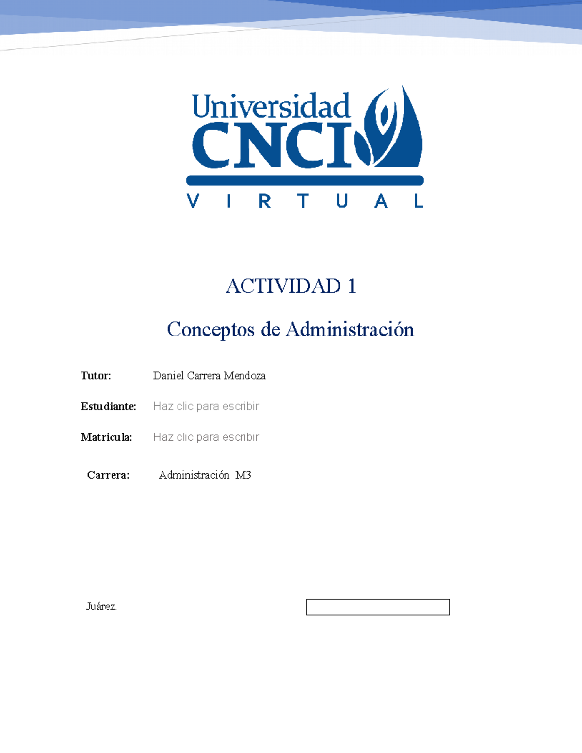 Actividad 1 - Recuerden llenar los datos de portada - ACTIVIDAD 1 ...