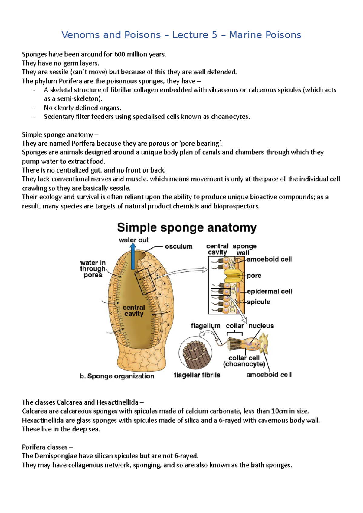 Venoms and Poisons Lecture 5 - Venoms and Poisons – Lecture 5 – Marine ...