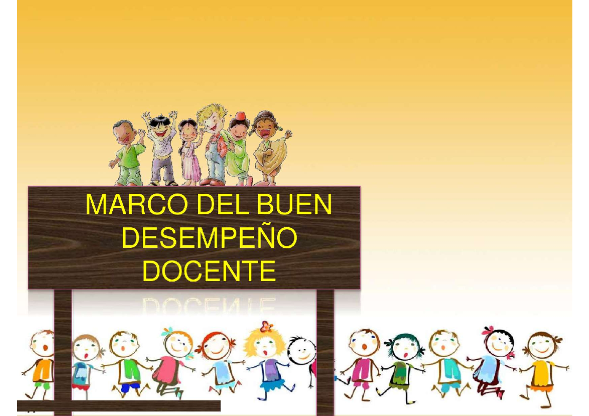 MARCO DEL BUEN DESEMPEÑO DOCENTE - Teoría de la Educación - Studocu