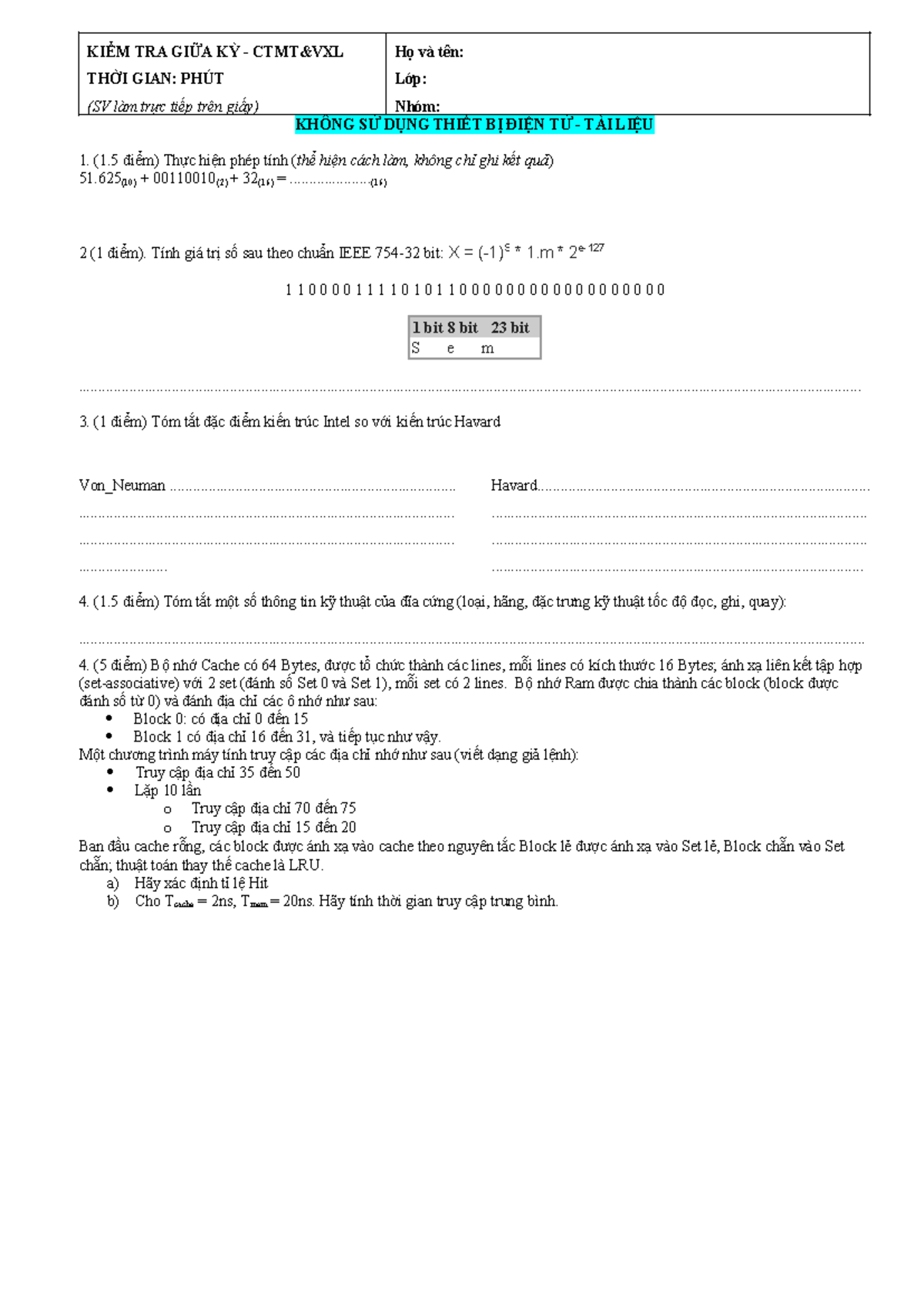 2024-CTMT-VXL-Kiem tra giua ky - KIỂM TRA GIỮA KỲ - CTMT&VXL THỜI GIAN ...