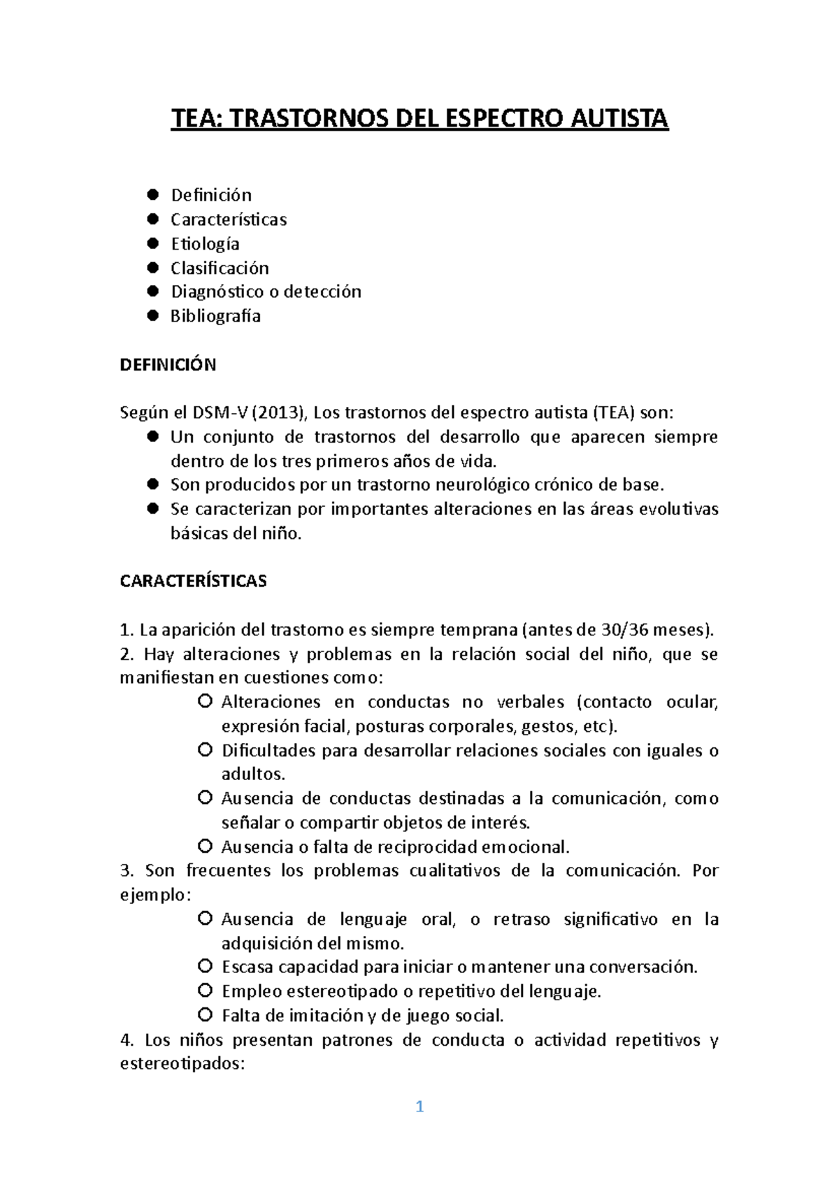 TEA - TEA - TEA: TRASTORNOS DEL ESPECTRO AUTISTA Definición ...