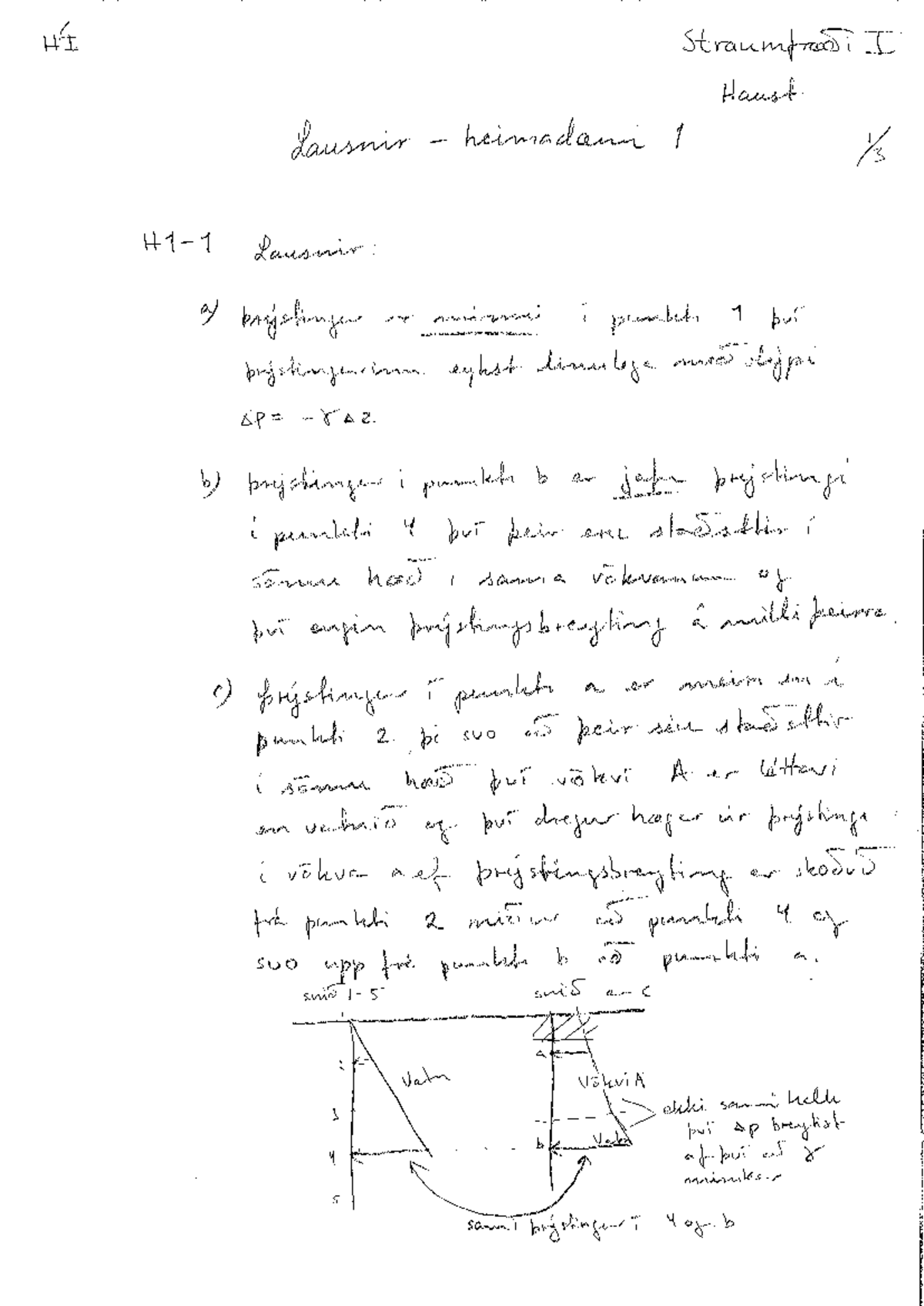 Lausnir HD01-2024 - HI Straumfreed I Haust Lausnir - heimadami 1 1/3 H1-1 Lausnir a) payshinger ...