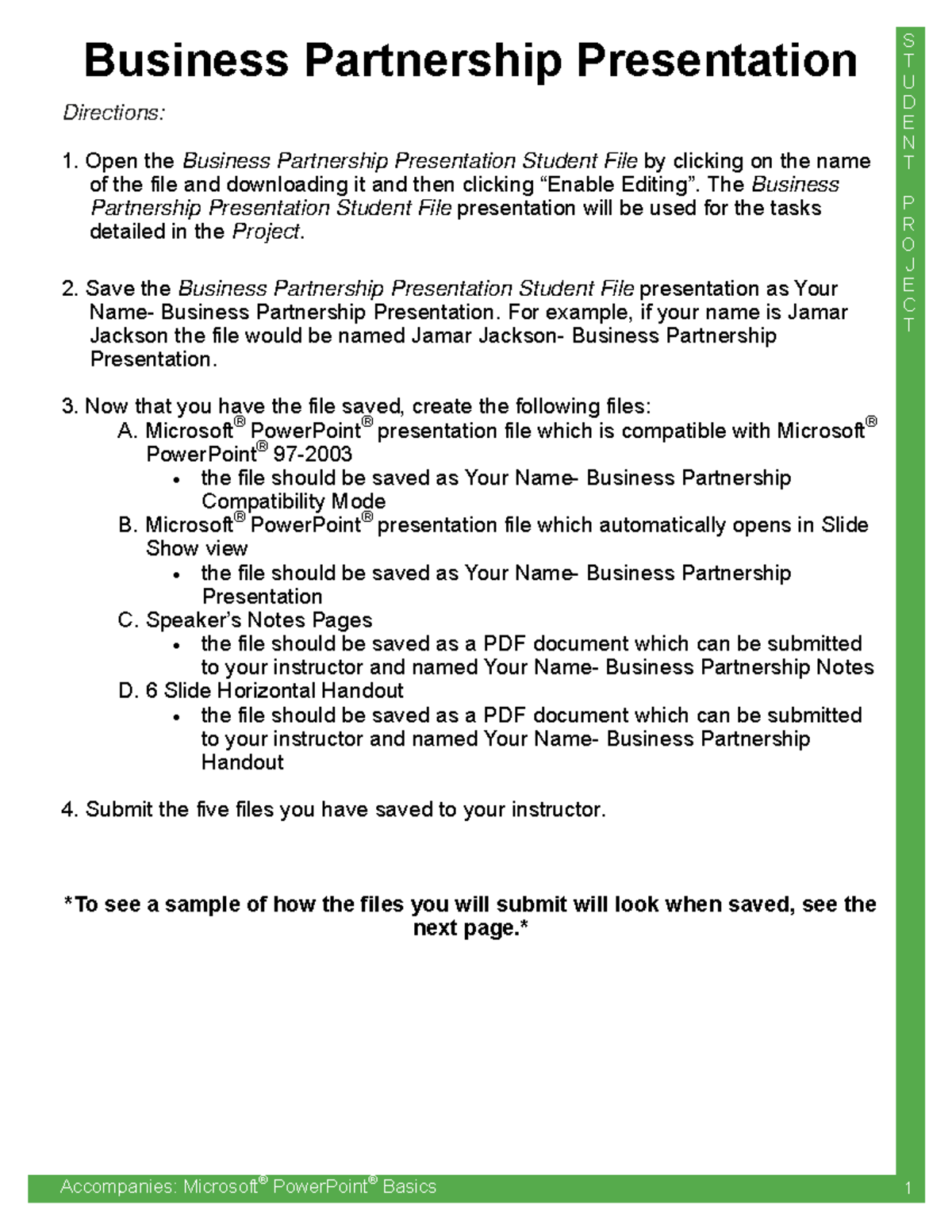 Project - Business Partnership Presentation - T U D E N T P R O J E C T ...