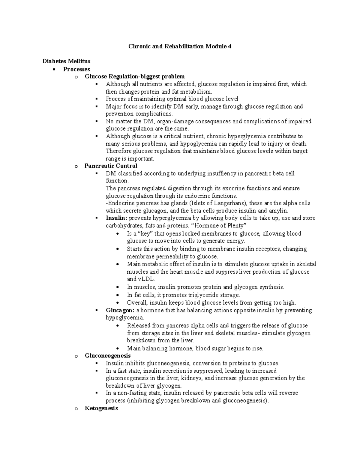 Chronic and Rehabilitation Module 4 Study Guide - Chronic and ...