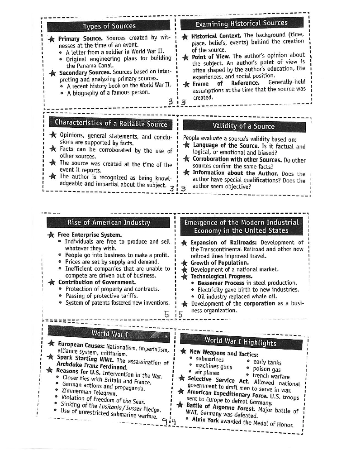 Notecards US History - HIST 1302 - Studocu