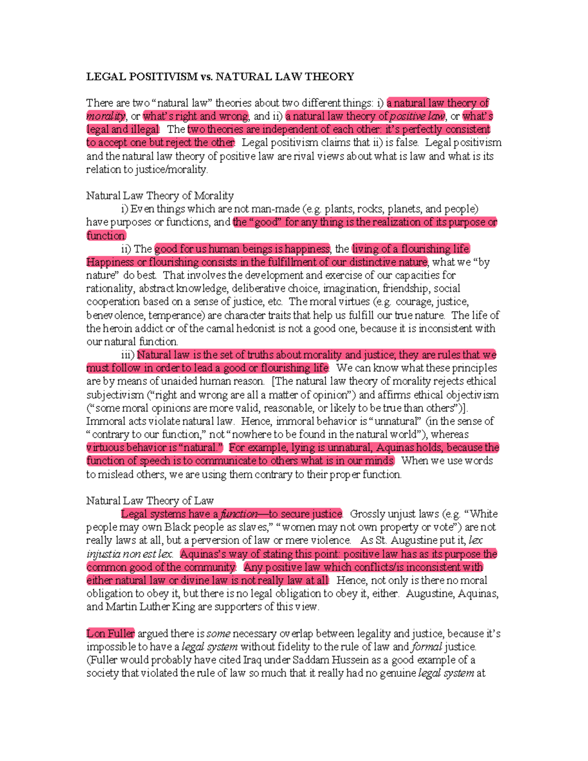 376lpaust - book - LEGAL POSITIVISM vs. NATURAL LAW THEORY There are ...