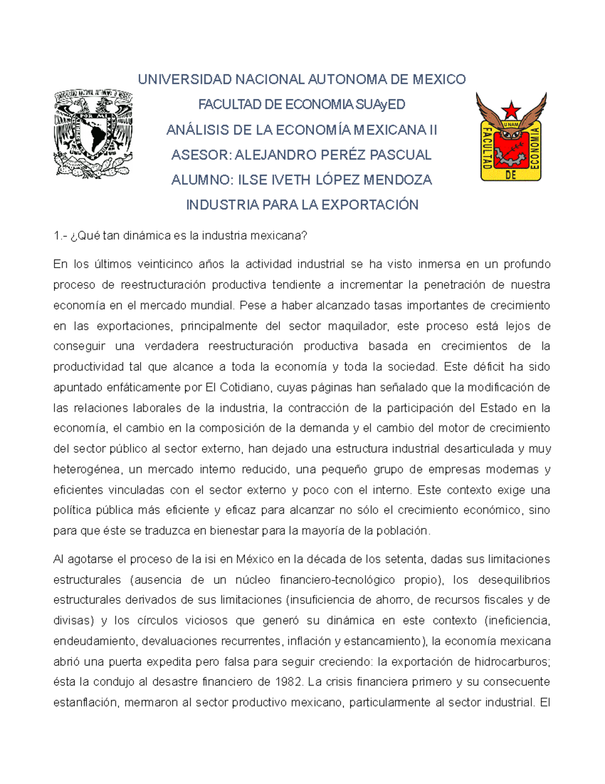 Analisis PARA LA Exportacion Aemii Ilseiveth Lopez Mendoza ...
